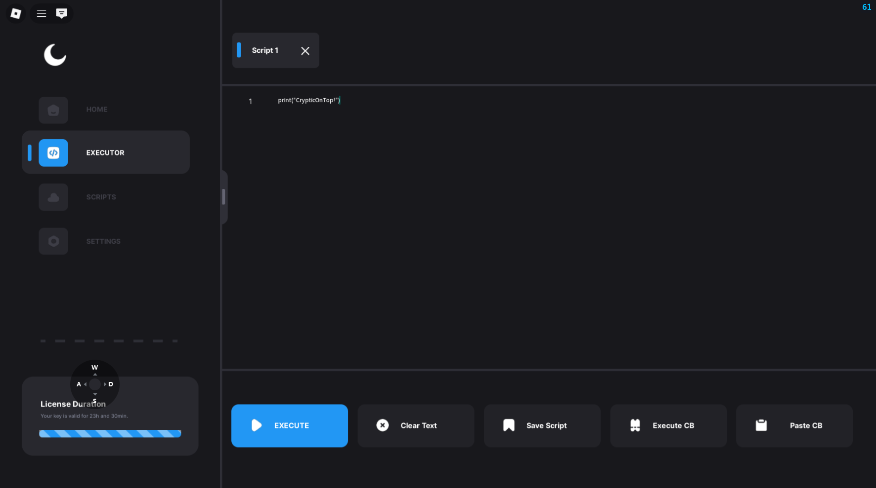 Cryptic - Roblox Executor | ScriptBlox