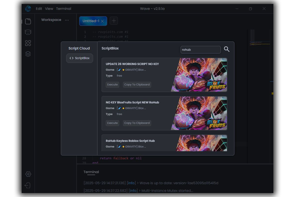 Wave - Roblox Executor | ScriptBlox