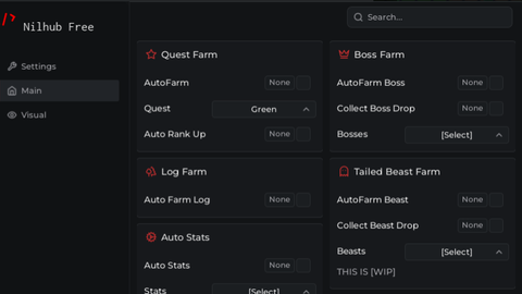 Universal Script 📌 | NILHUB FREE AUTO BOSS FARM AUTO TAILED BEAST FARM AUTO RANK — Roblox ...