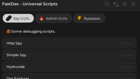 Universal Script 📌 | FastDex UDEBUGGER — Roblox Scripts | ScriptBlox