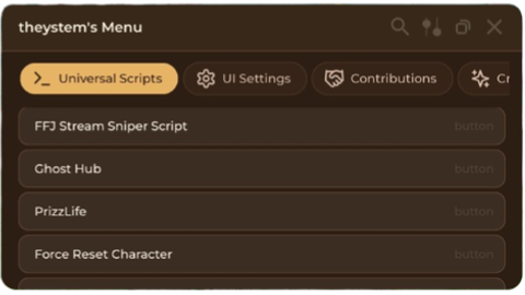 Universal Script 📌 | theystems Menu — Roblox Scripts | ScriptBlox
