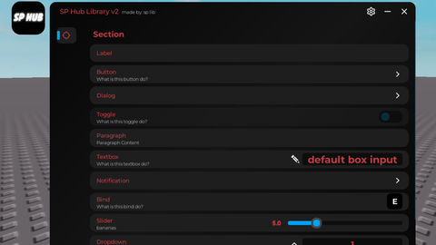 Universal Script 📌 | SP Library v1o1 — Roblox Scripts | ScriptBlox