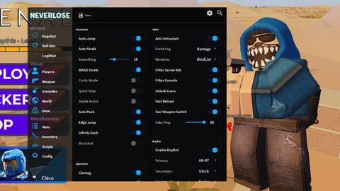 Universal Script 📌 | NEVERLOSE UI DARK REWORK TABLET — Roblox Scripts | ScriptBlox