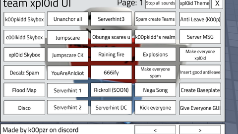 Universal Script 📌 | Team xpl0id GUI [FE / REQUIRE SCRIPT] — Roblox Scripts | ScriptBlox