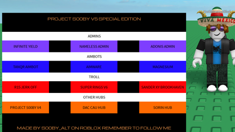 Universal Script 📌 | PROJECT S00BY V5 SPECIAL EDITION — Roblox Scripts | ScriptBlox