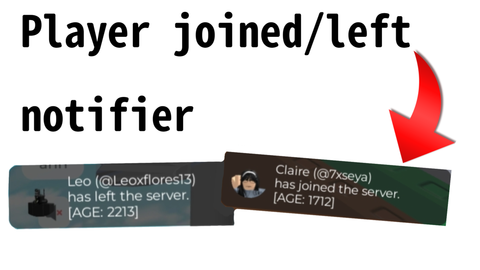 Universal Script 📌 | Player joined and left notifier — Roblox Scripts ...