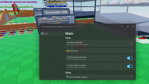 💎 Ore Smelting Tycoon | AutoFarm — Roblox Scripts | ScriptBlox
