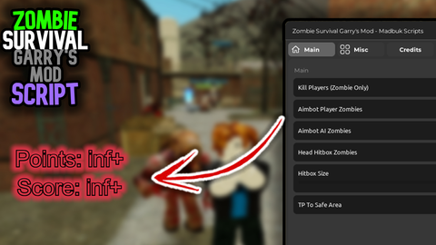 Zombie Survival Garry's Mod [Old] | OP GUI Madbuk Scripts — Roblox Scripts | ScriptBlox