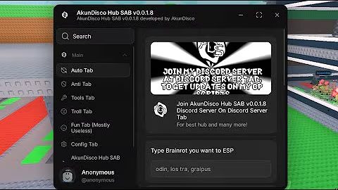 Steal a Brainrot | Akundisco Script 2 Anti hit 2 AutoFarm 2 — Roblox ...