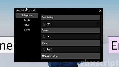 stupid idiot cafe [MOPPING] | Op script — Roblox Scripts | ScriptBlox