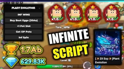 [ 2X Exp ]Plant Evolution | OP KEYLESS SCRIPT — Roblox Scripts | ScriptBlox