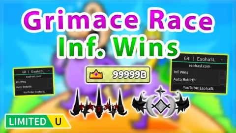 [FREE LIMITED] Grimace Race | Inf. Wins / Auto Rebirth — Roblox Scripts | ScriptBlox