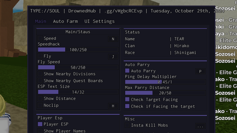TYPE://SOUL | Drowned Hub HallowWeen Update — Roblox Scripts | ScriptBlox