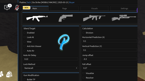 [GUN-FFA] Da Strike [MOBILE MACRO] | Psalms tech — Roblox Scripts ...