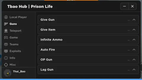 Prison Life | Script by Tbao Hub — Roblox Scripts | ScriptBlox