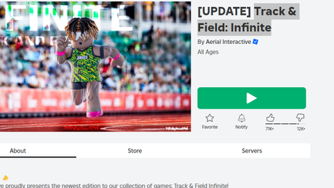 [🌺 UPDATE 🌺] Track & Field: Infinite | requset — Roblox Scripts | ScriptBlox