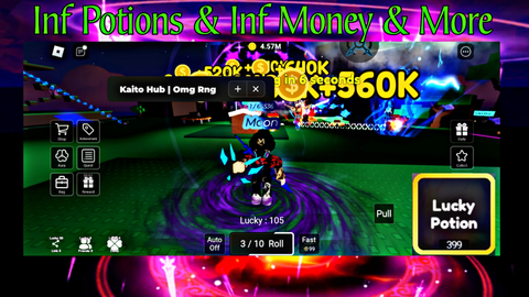 [LINK] OMG RNG(In Dev) | Op script Inf Money and Inf Potions — Roblox Scripts | ScriptBlox