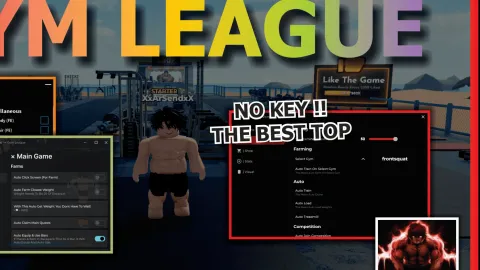 Gym League | AUTO FARM FULLY STATS | AUTO COMPETITION AUTO WIN & MORE — Roblox Scripts | ScriptBlox