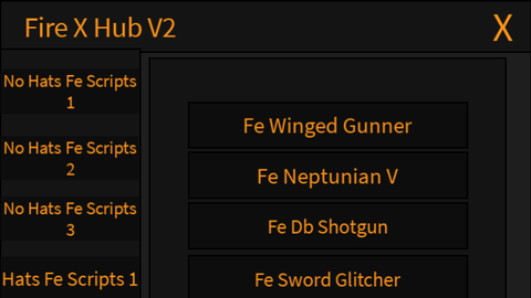 Just a baseplate. | fe firex hub v2 — Roblox Scripts | ScriptBlox