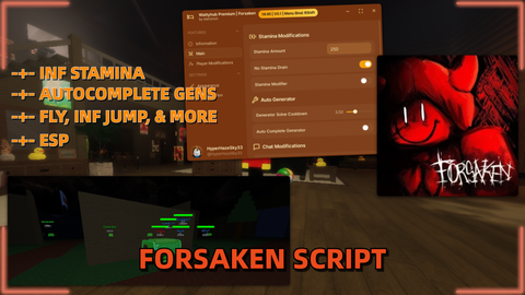 [🔪] Forsaken | MOBILE SUPPORT I Autocomplete Gens I Inf Stamina I ESP ...