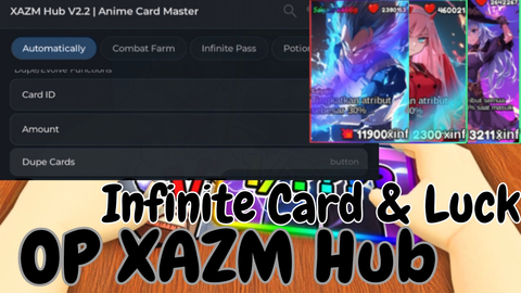 [NEW]Anime Card Master | XAZM Hub Infinite And Luck — Roblox Scripts ...