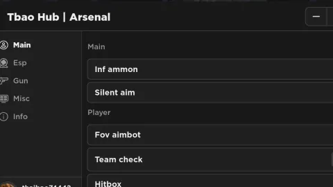 Arsenal | Script by Tbao Hub — Roblox Scripts | ScriptBlox