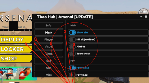Arsenal | Tbao Hub — Roblox Scripts | ScriptBlox