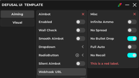 Universal Script 📌 | DEFUSAL UI LIBRARY — Roblox Scripts | ScriptBlox