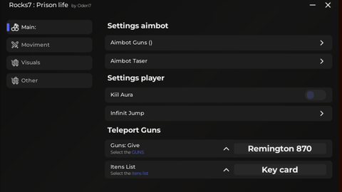 Universal Script 📌 | Rock7 prison life script — Roblox Scripts | ScriptBlox