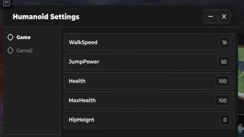 Universal Script 📌 | humanoid settings — Roblox Scripts | ScriptBlox