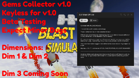 3-2-1 Blast Off Simulator | Auto Gems BETA TESTING v1.0 — Roblox ...