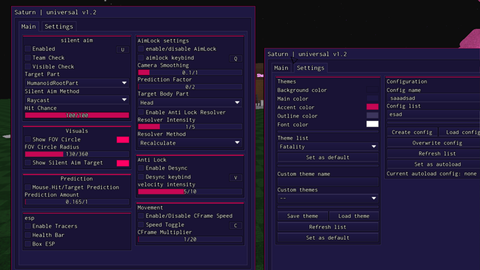Universal Script 📌 | Saturn v1 universal silent aim and aimlock ...