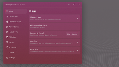 Universal Script 📌 | Velocity Hub — Roblox Scripts | ScriptBlox