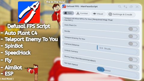 ️Defusal FPS 💣 [TESTING] | ManFaceScript — Roblox Scripts | ScriptBlox