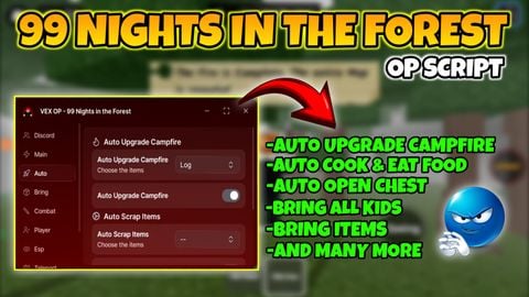 [🎃] 99 Nights in the Forest 🔦 | KEYLESS Updated All Features Script by Vex — Roblox Scripts ...