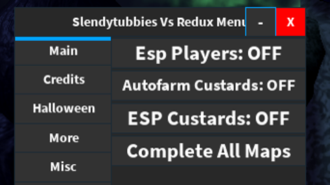 Slendytubbies VS Redux | STR Ocfi Menu VERSION 2 updated — Roblox Scripts | ScriptBlox
