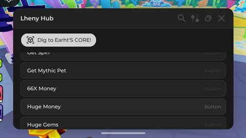 ⛏️ Dig to Earth's CORE! | Lheny hub2 — Roblox Scripts | ScriptBlox