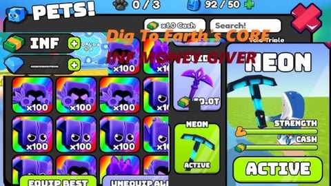 ⛏️ Dig to Earth's CORE! | INF CASH And New World — Roblox Scripts | ScriptBlox