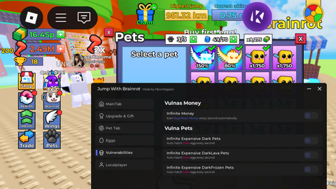 Jump with Brainrot | Inf Money And More — Roblox Scripts | ScriptBlox