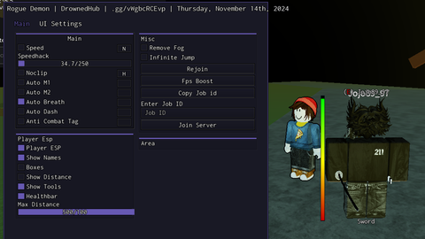 [⚡DARK THUNDER] Rogue Demon | Drowned Hub — Roblox Scripts | ScriptBlox