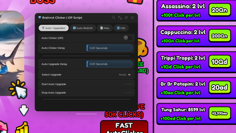 [BOSSES] Brainrot Clicker | OP KEYLESS Script — Roblox Scripts | ScriptBlox