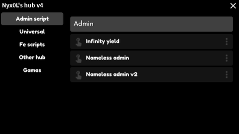 Universal Script 📌 | Nyx0Ls Hub V4 — Roblox Scripts | ScriptBlox