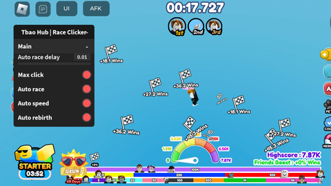 ⚡Race Clicker | Tbao Hub — Roblox Scripts | ScriptBlox