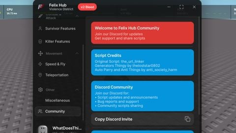 Violence District | Felix Hub BEST VD Script — Roblox Scripts | ScriptBlox